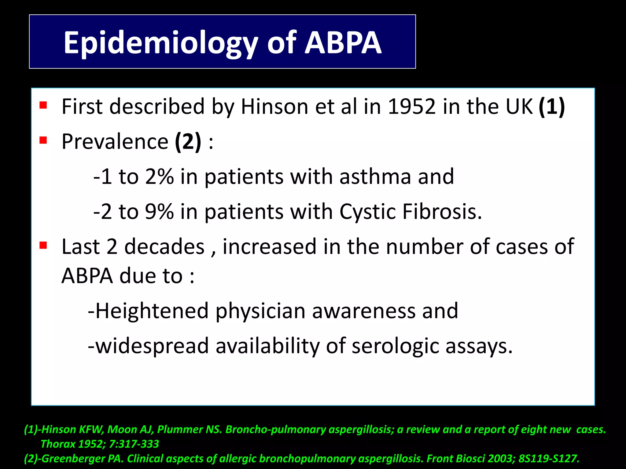 Allergic Broncho Pulmonary Aspergillosis (ABPA) by Dr.Tinku Joseph | PPTX