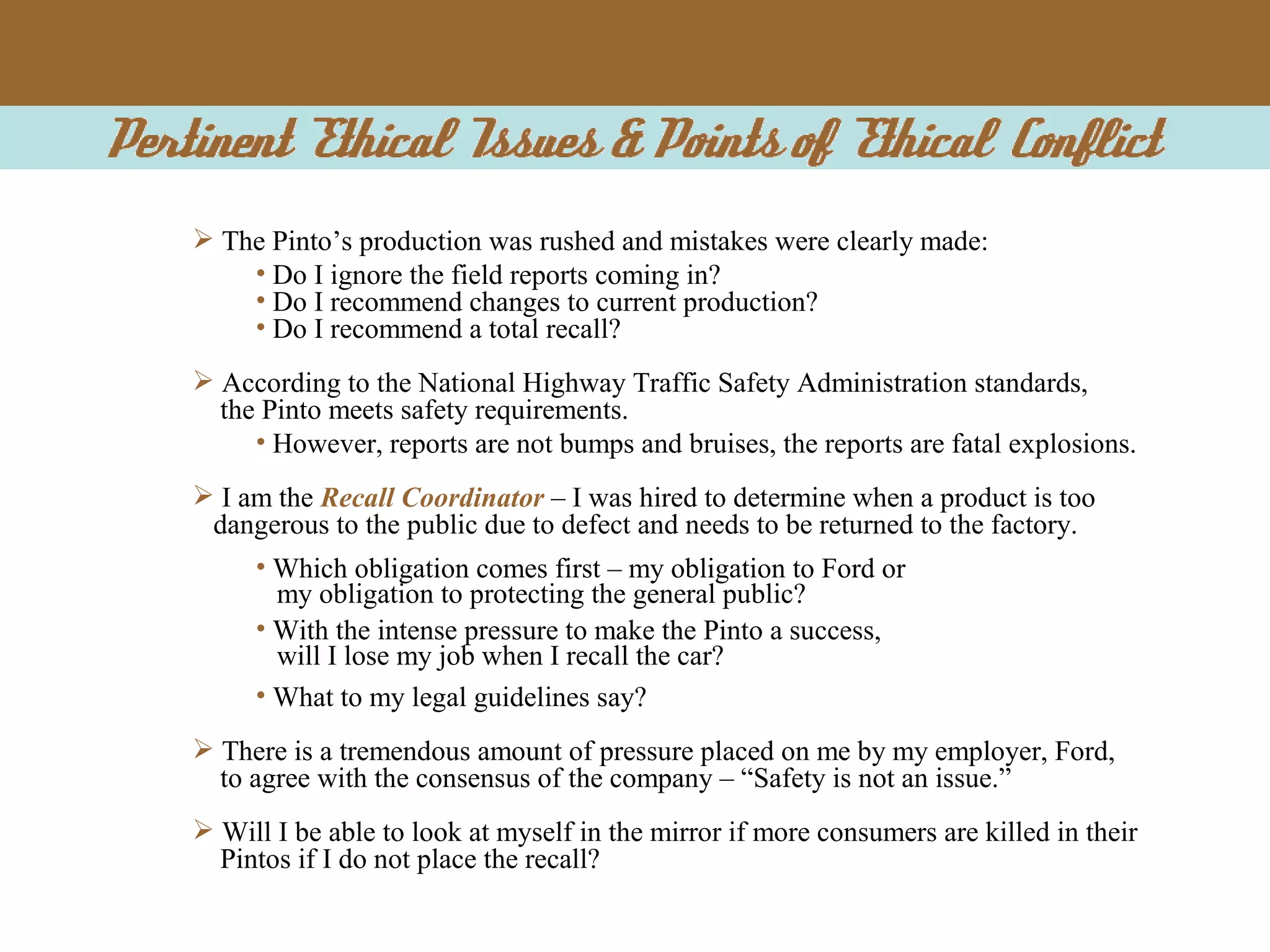 Ford Pinto_Ethics Case Study | PPT