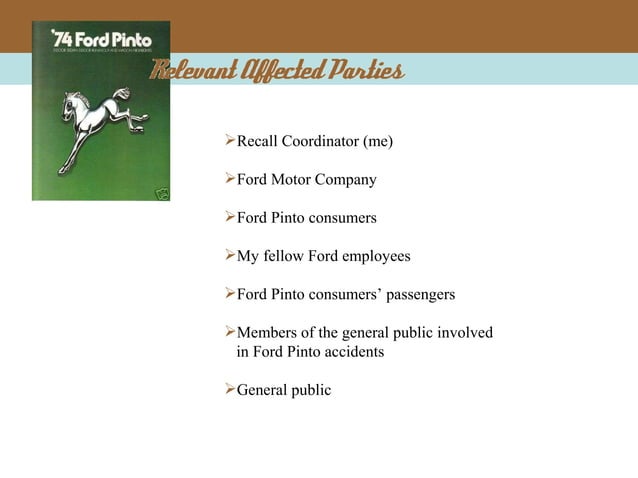 Ford Pinto_Ethics Case Study | PPT