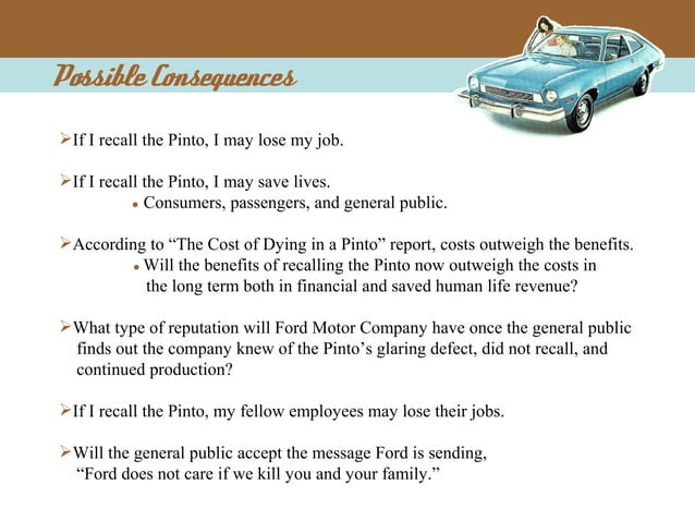 Ford Pinto_Ethics Case Study | PPT