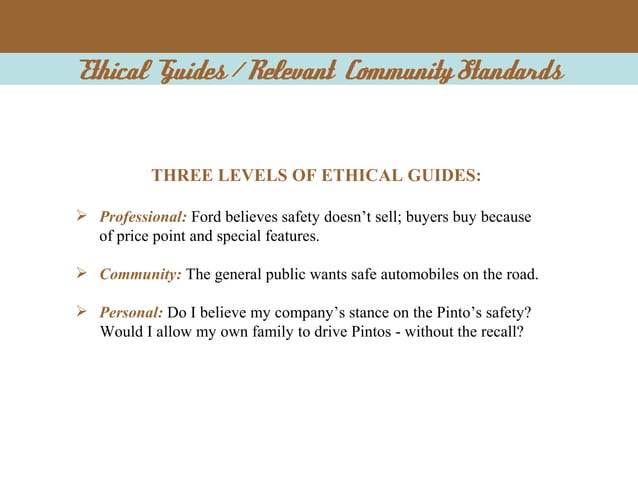 Ford Pinto_Ethics Case Study | PPT