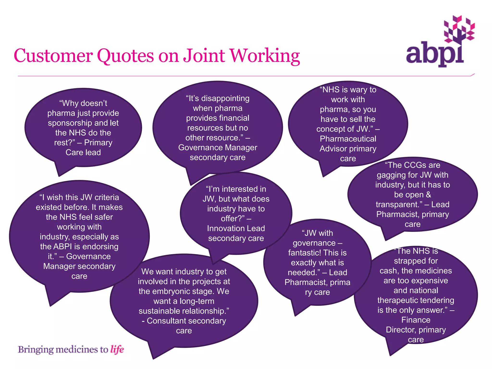 ABPI joint working workshop | PPTX