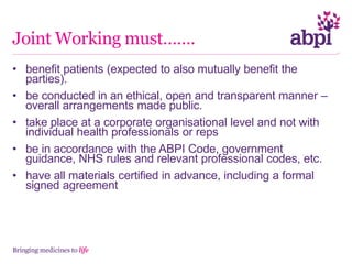 ABPI joint working workshop | PPTX