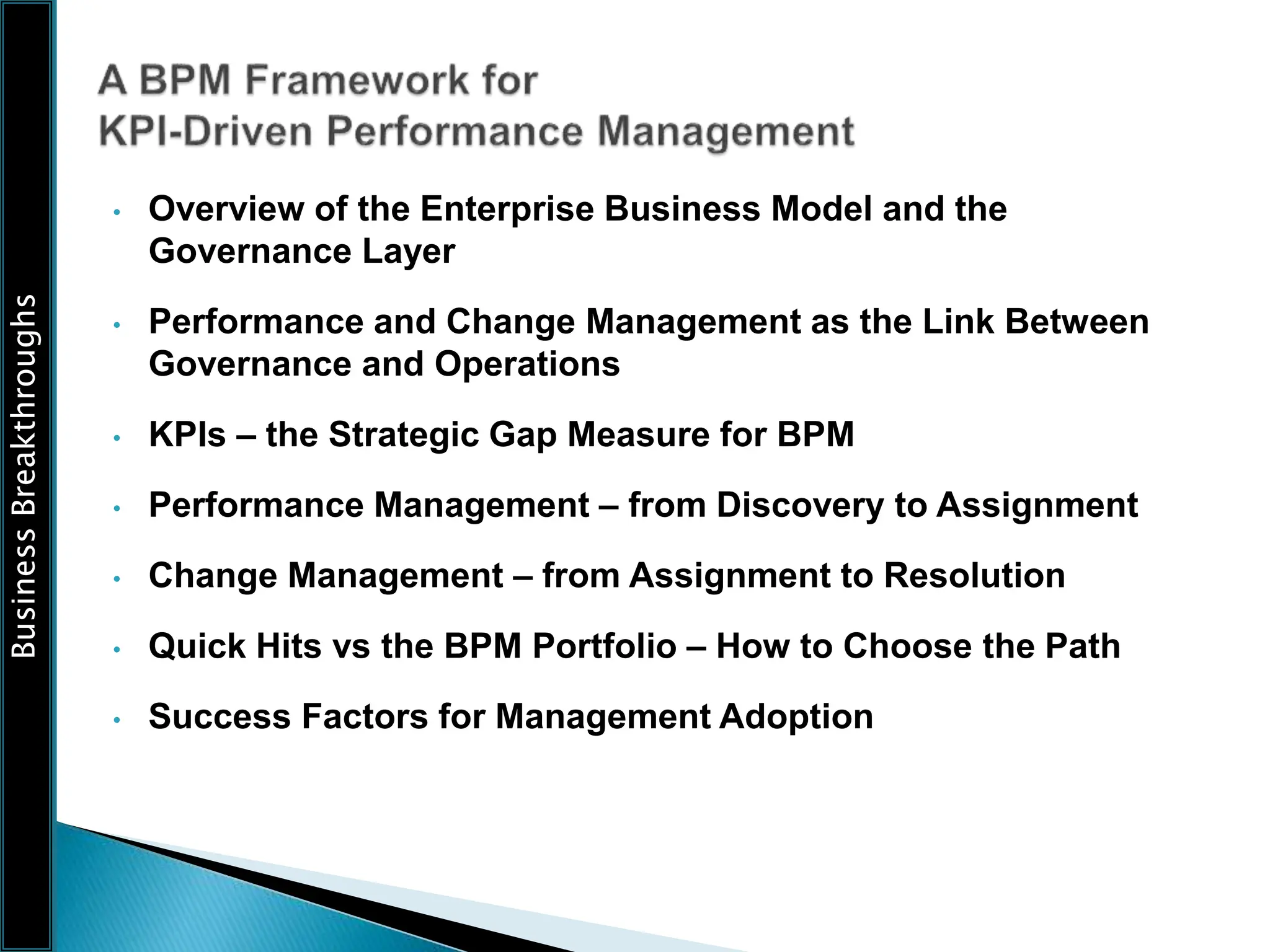 A Bpm Framework Forkpi Driven Performance Management Pptx