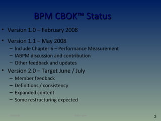 Abpmp Cbok May 2008 | PPT