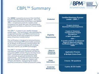 ABPMP International Overview | PPT