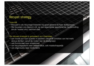 Case Recupel strategy & campaign | PDF