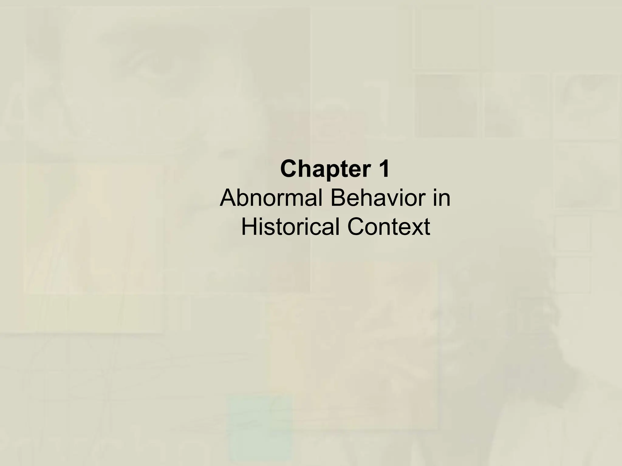 Abnormal Psychology Chapter One powerpoint.ppt