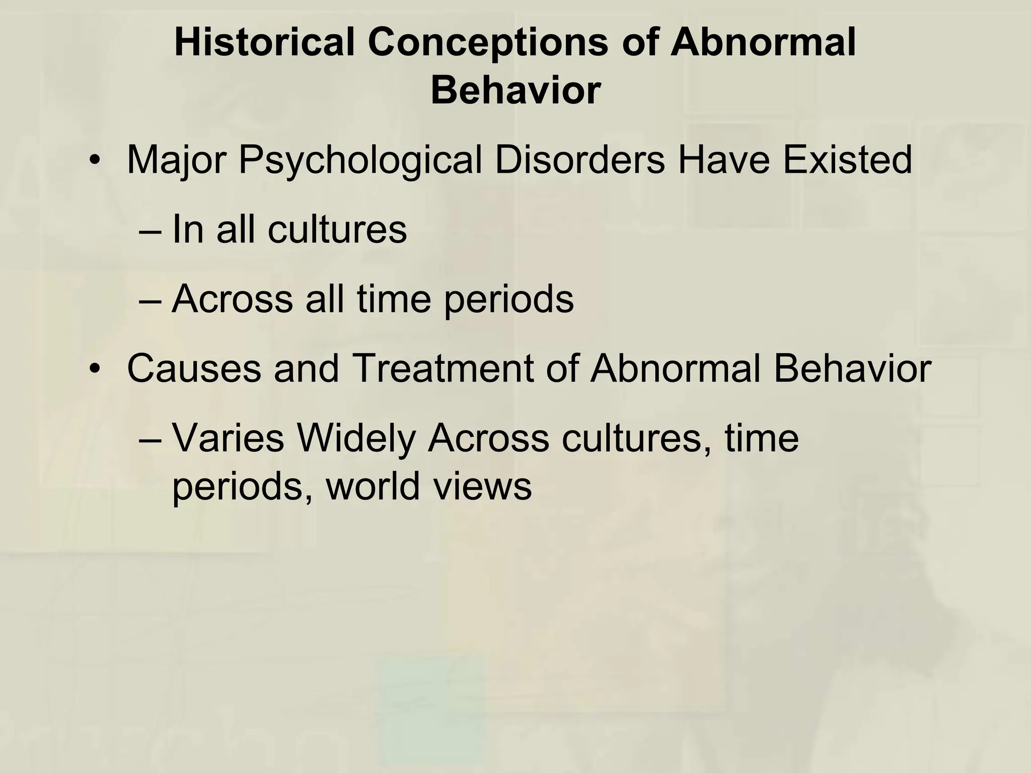 Abnormal Psychology Chapter One powerpoint.ppt