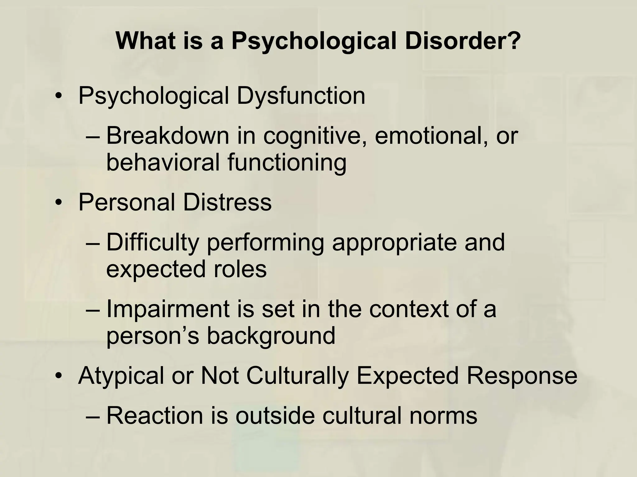 Abnormal Psychology Chapter One powerpoint.ppt