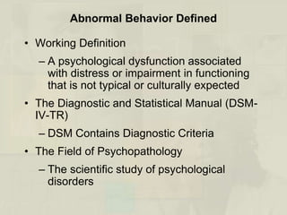 Abnormal Psychology Chapter One powerpoint.ppt