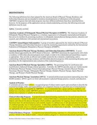 Abptrfe evaluative criteria2013 | PDF