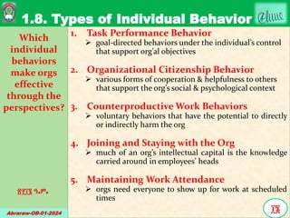 Organization behavior second year for marketing management student | PDF