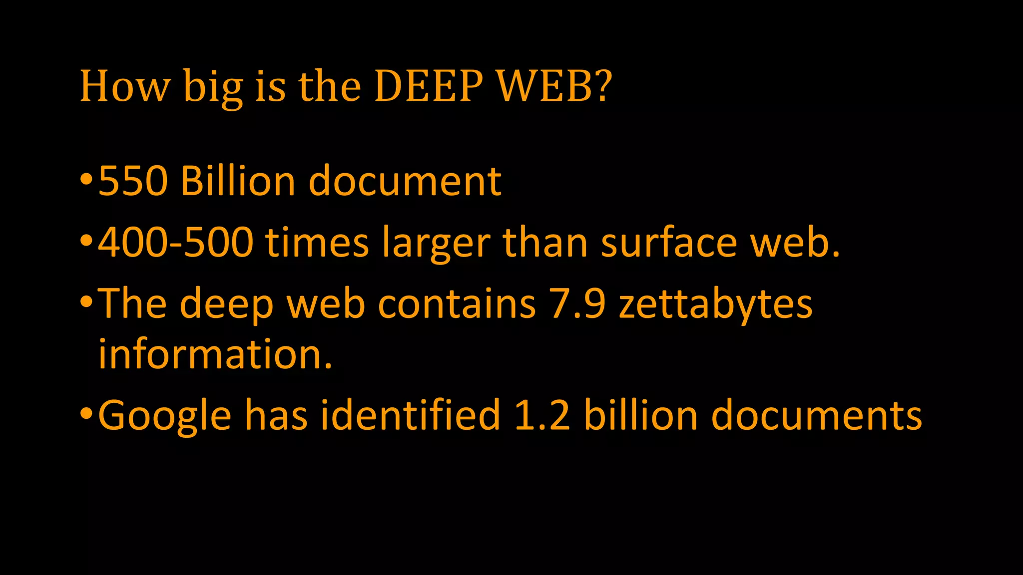 Dark and Deep web | PPTX