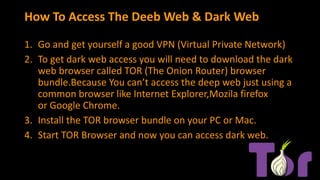 Dark and Deep web | PPTX