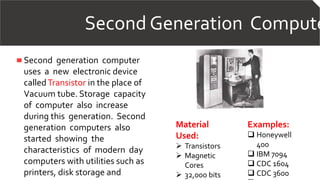 Generation of computer | PPTX | Desktops | Computing