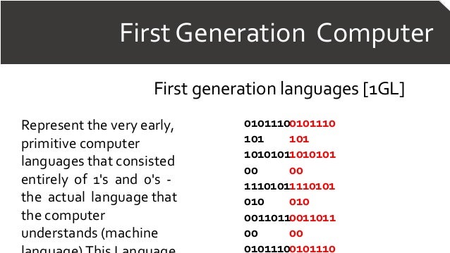 Generation of computer