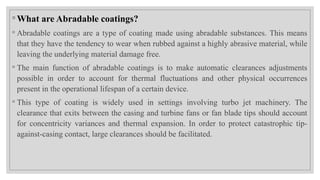 Abradable coatings for aerospace applications | PPTX