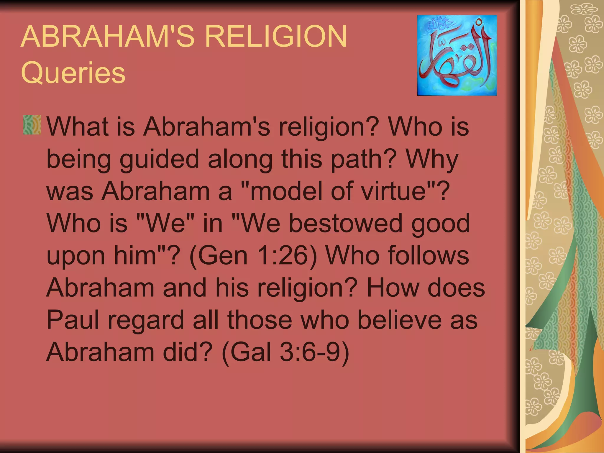 Abraham in the Qur'an | PPT | Christianity | Religion & Spirituality