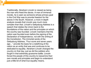 Abraham Lincoln And The Gettysburg Address | PPT