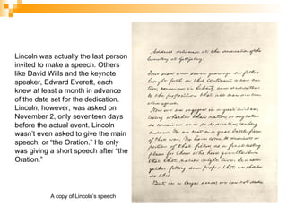 Abraham Lincoln And The Gettysburg Address | PPT