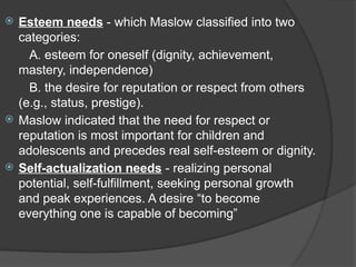 ABRAHAM MOSLOW HIERARCHY OF NEEDS PPTTXX. | PPT