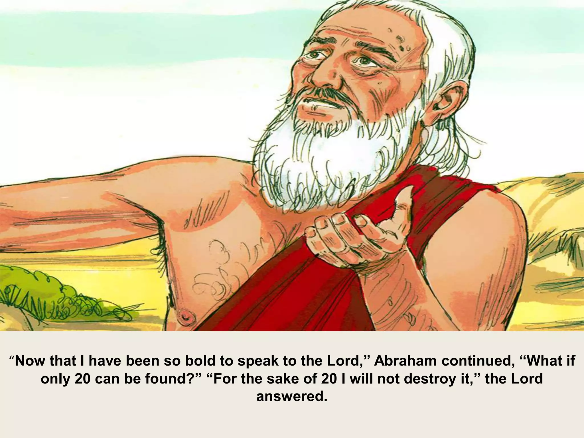 Abraham and the Three Visitors — Pleading for Wicked Sodom | PPT