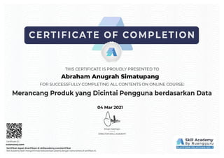 Abraham Anugrah S - Merancang Produk yang Dicintai berdasarkan Data | PDF