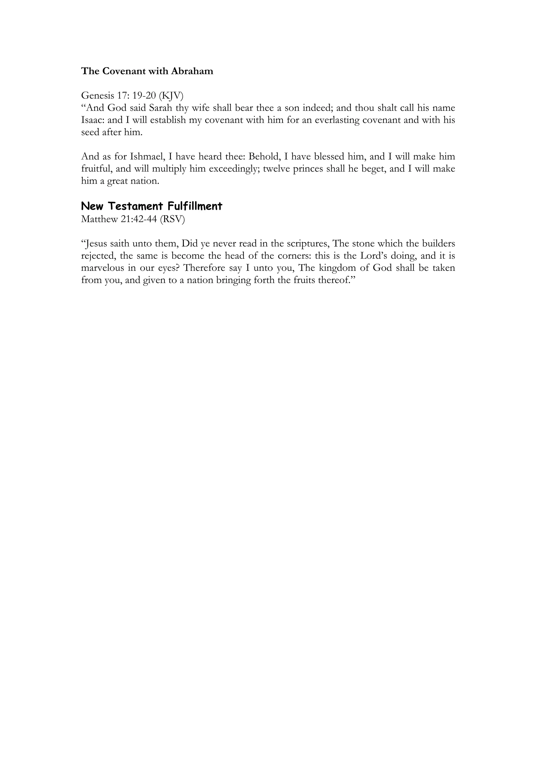 Abraham Covenant Pdf