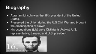 Abraham lincoln | PPTX