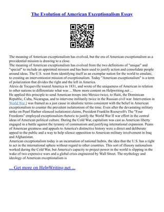 Abraham Lincoln And American Exceptionalism | PDF