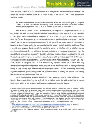 Abraham Lincoln And The Corwin Amendment - The Infamous Ghost Version ...