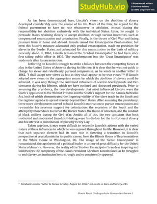 Abraham Lincoln Gradual Emancipator | PDF
