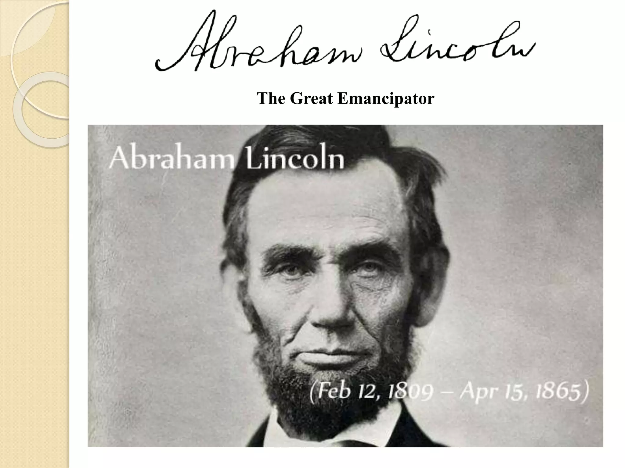 Abraham Lincoln's Philosophy for Mangement | PPT