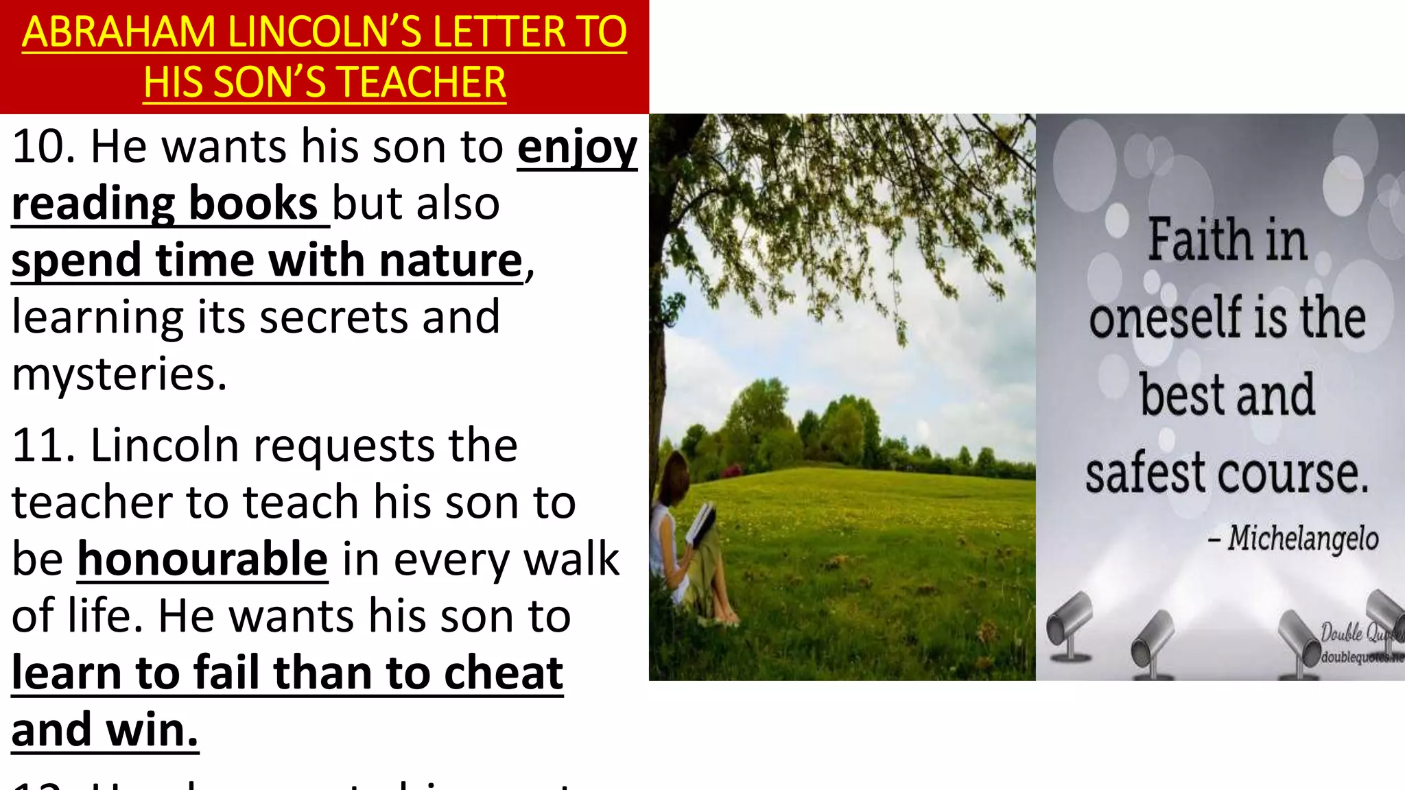 Abraham Lincoln's letter to his son's teacher.pptx