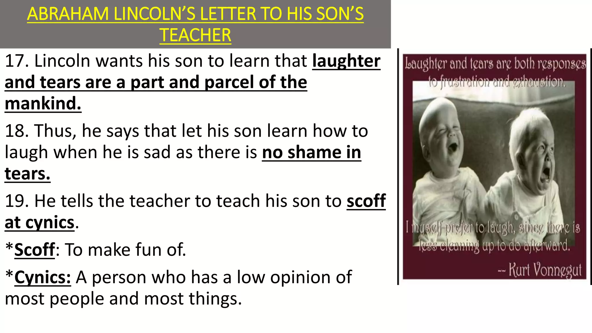 Abraham Lincoln's letter to his son's teacher.pptx