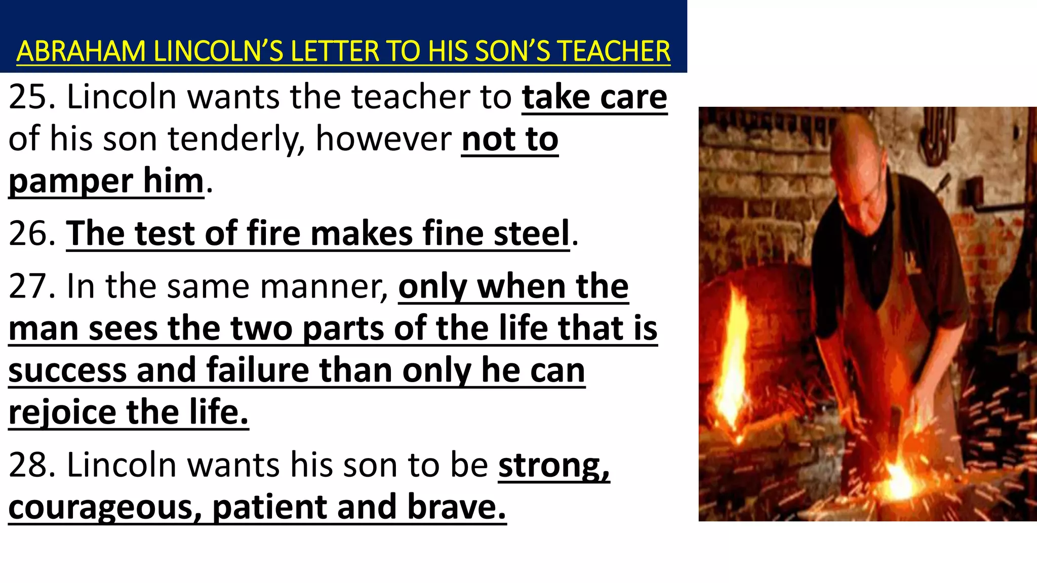 Abraham Lincoln's letter to his son's teacher.pptx