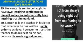 Abraham Lincoln's letter to his son's teacher.pptx