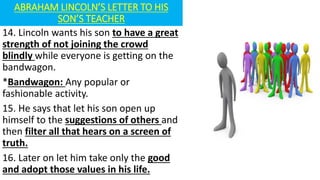 Abraham Lincoln's letter to his son's teacher.pptx