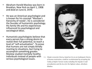 Abraham maslow | PPTX