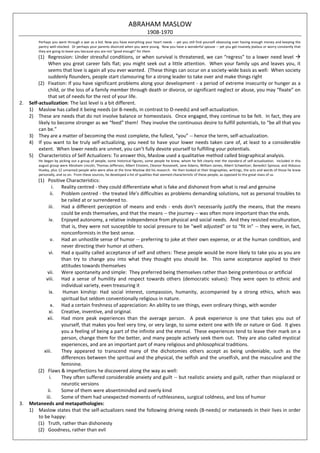 Abraham maslow | DOCX | Graduation | Personal Celebrations & Life Events