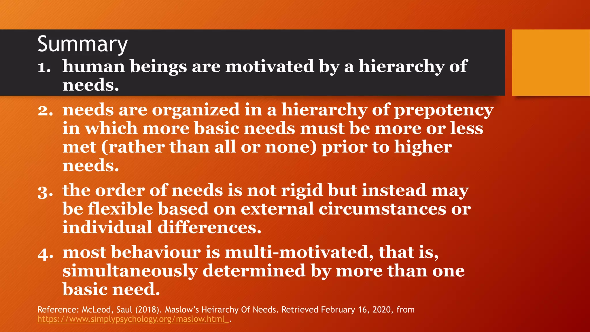 Abraham Maslow Hierarchy of Needs | PPTX