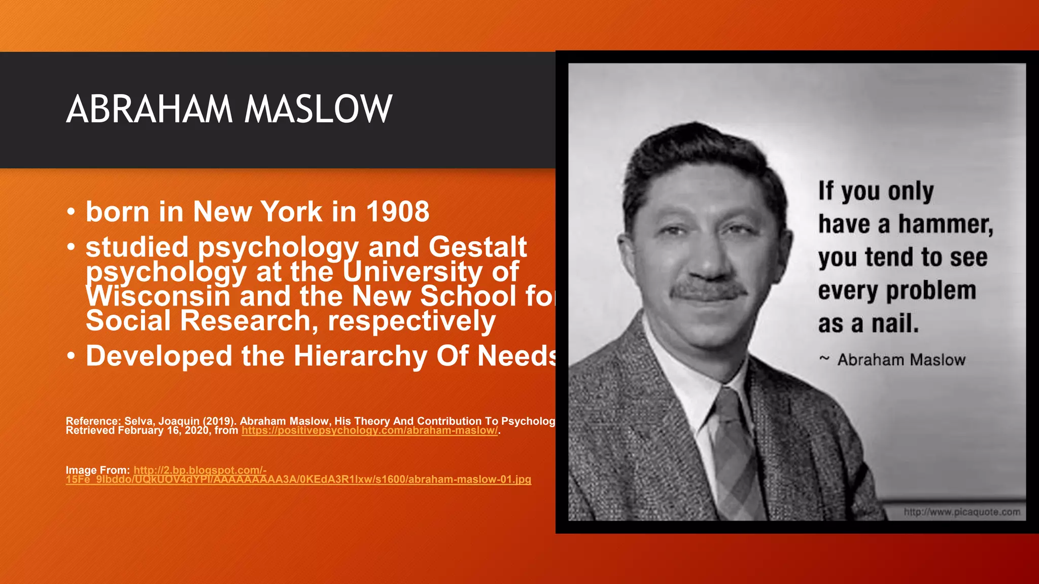 Abraham Maslow Hierarchy of Needs | PPTX