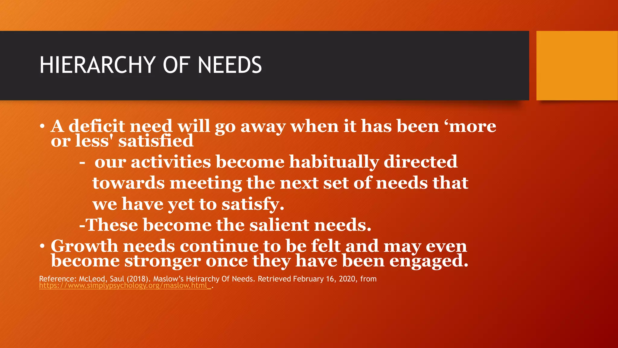 Abraham Maslow Hierarchy of Needs | PPTX