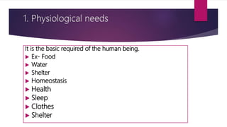 Abraham maslow needs hierarchy theory | PPTX