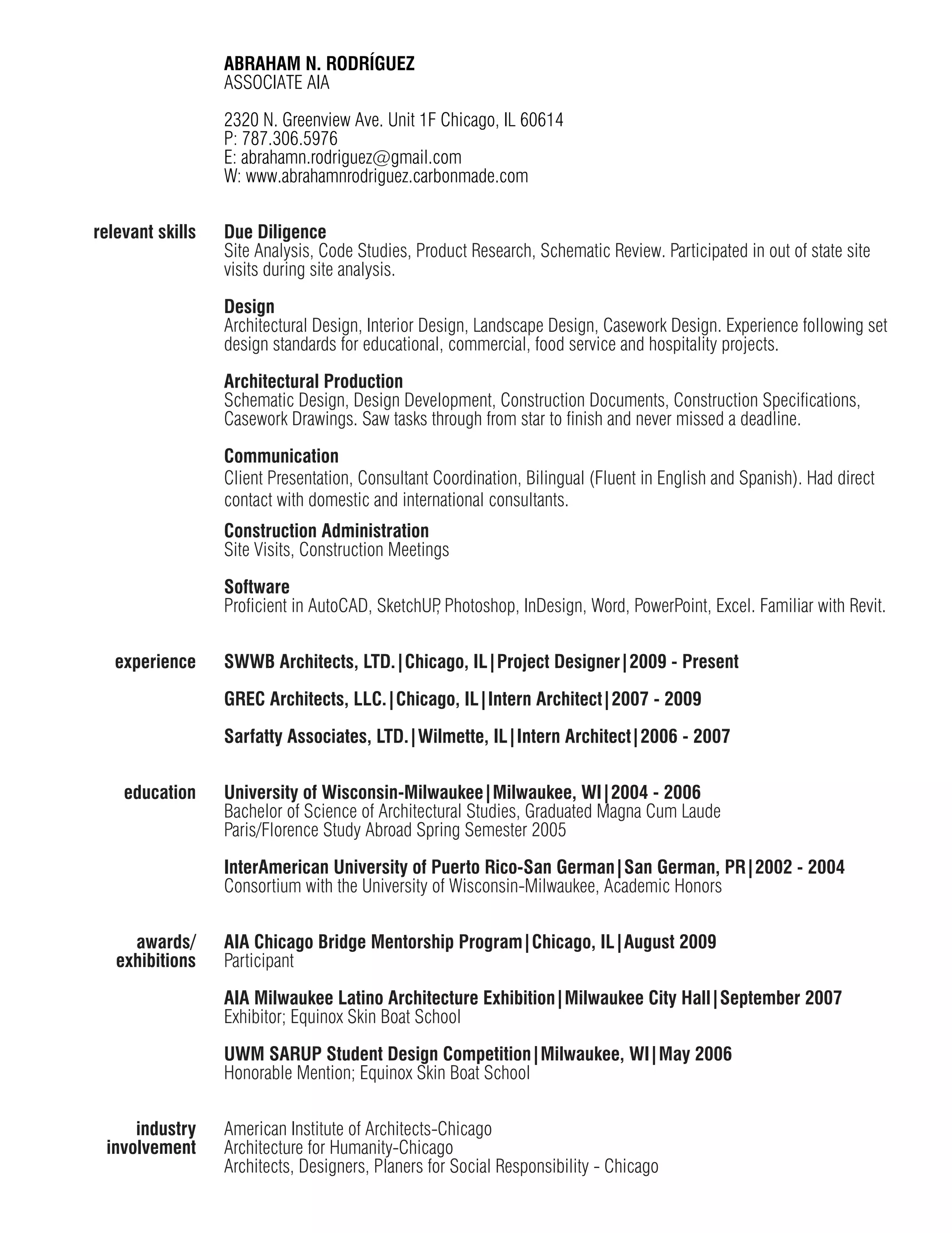 Abraham N. Rodriguez Resume | PDF