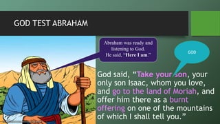 Abraham offers Issac june 28 | PPTX | Christianity | Religion ...