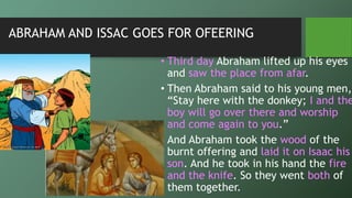 Abraham offers Issac june 28 | PPTX | Christianity | Religion ...