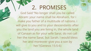 ABRAHAM OUR FATHER IN FAITH GODS PROMISE | PPTX