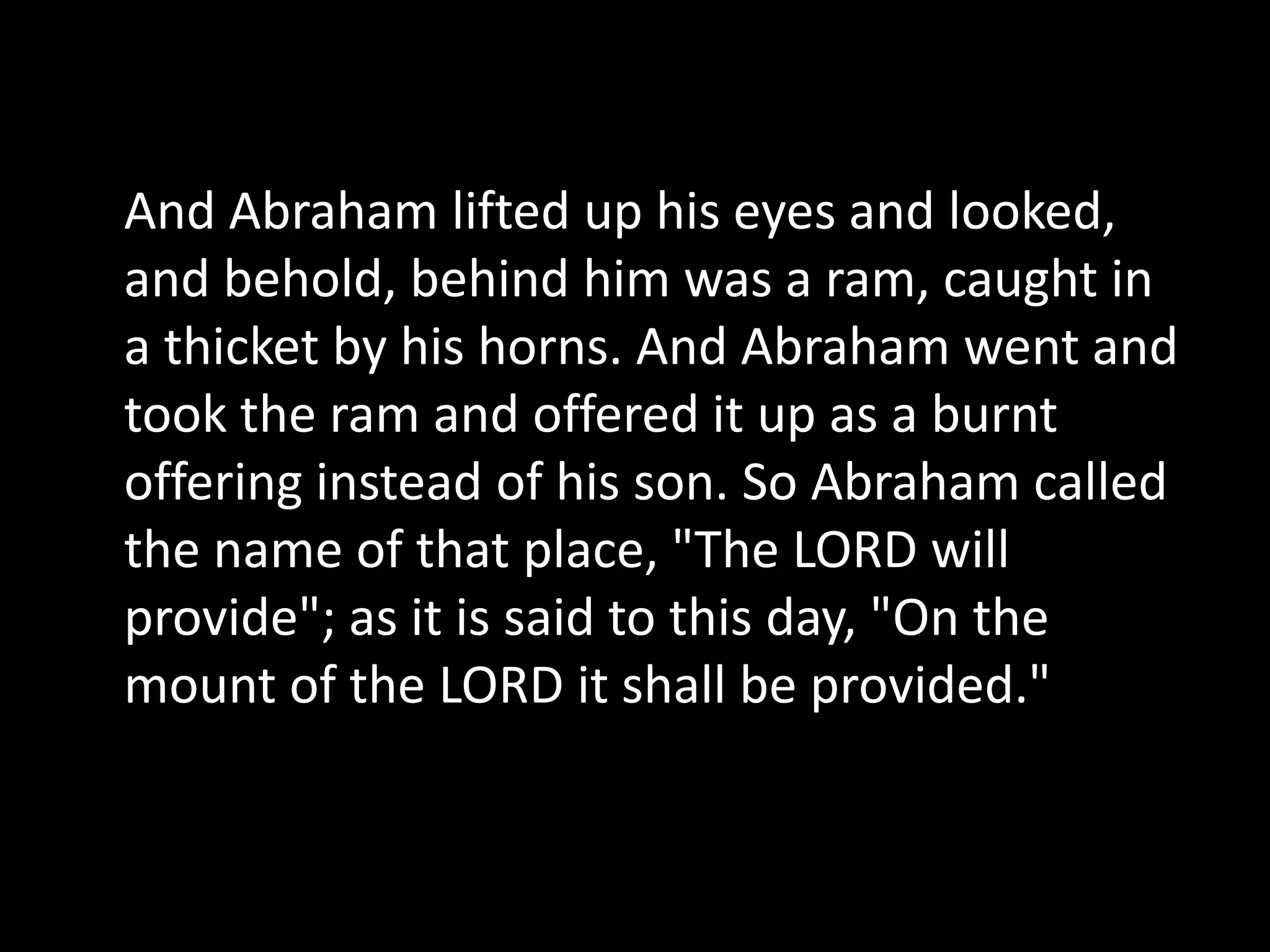Abraham's Faith Was Tested Slides, 8/22/10 | PDF